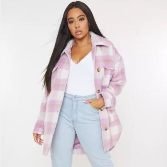 Missguided | Jackets & Coats | Brushed Plaid Shacket | Poshmark